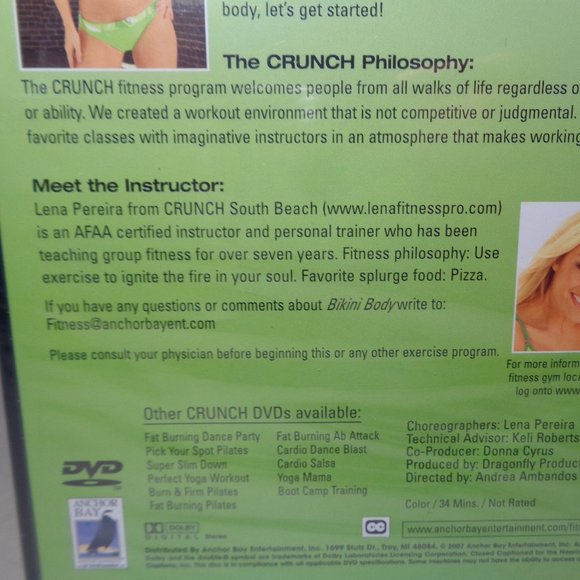 Media | Crunch Bikini Body New Dvd Instructor Lena Pereira | Poshmark